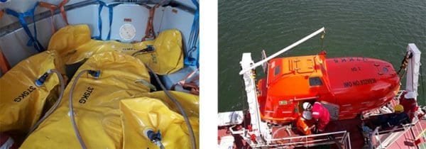 Lifeboat Proof Load Testing with Lifeboat Water Weight Bags - DOOWIN